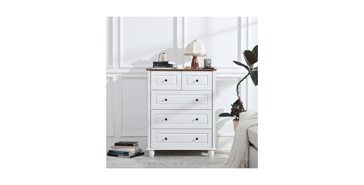 Click here for Flynama 5 Drawer Elegant Dresser Storage Cabinet f... prices