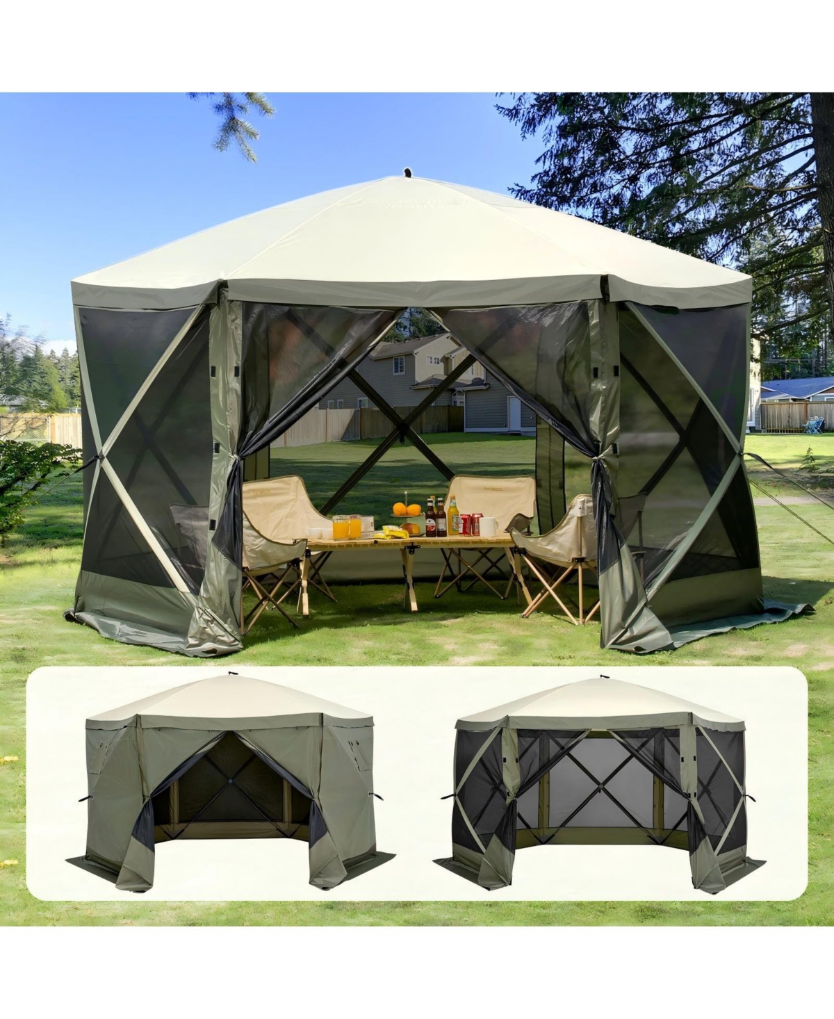 Click here for Gouun 12 x 12 ft Pop-Up Gazebo Screen Tent with 6... prices
