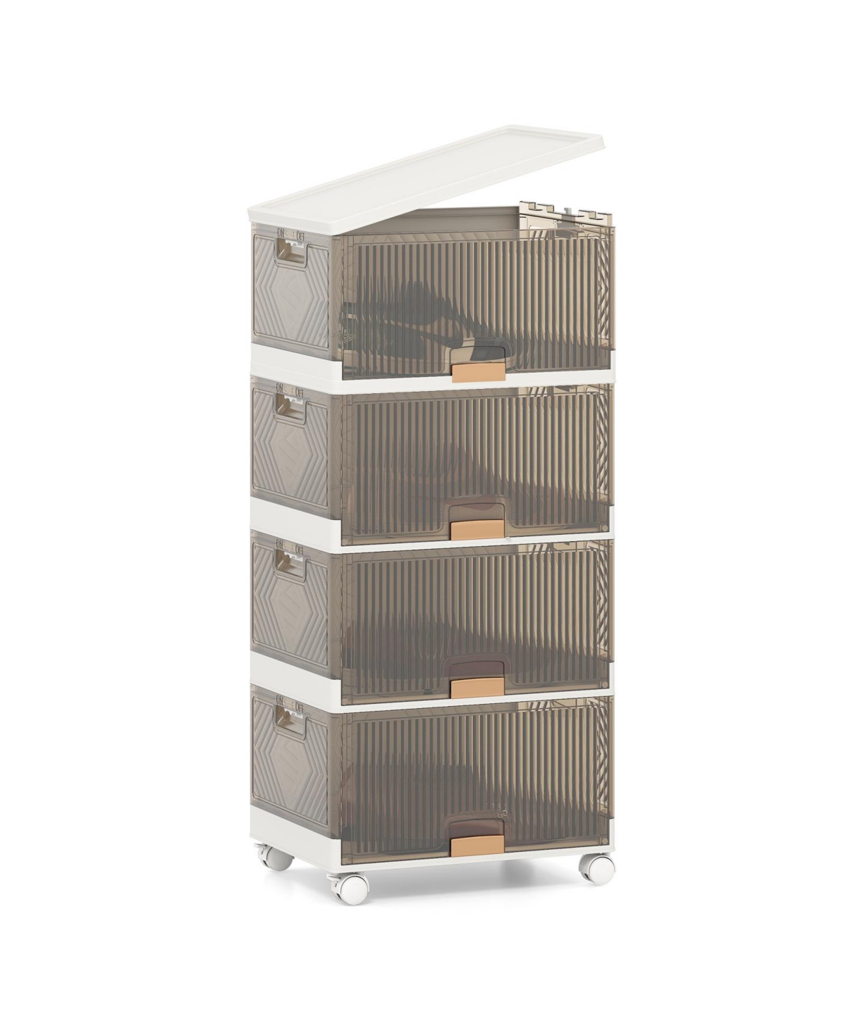 Click here for Gouun 4-Cube Stackable Storage Bins with Detachabl... prices