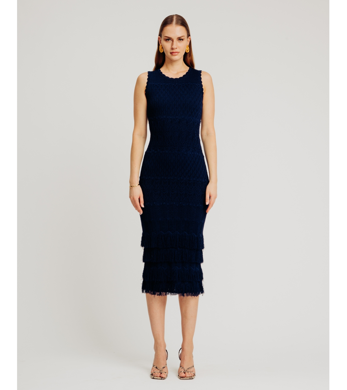 Click here for Torn By Ronny Kobo Womens Ryan Dress - Navy prices