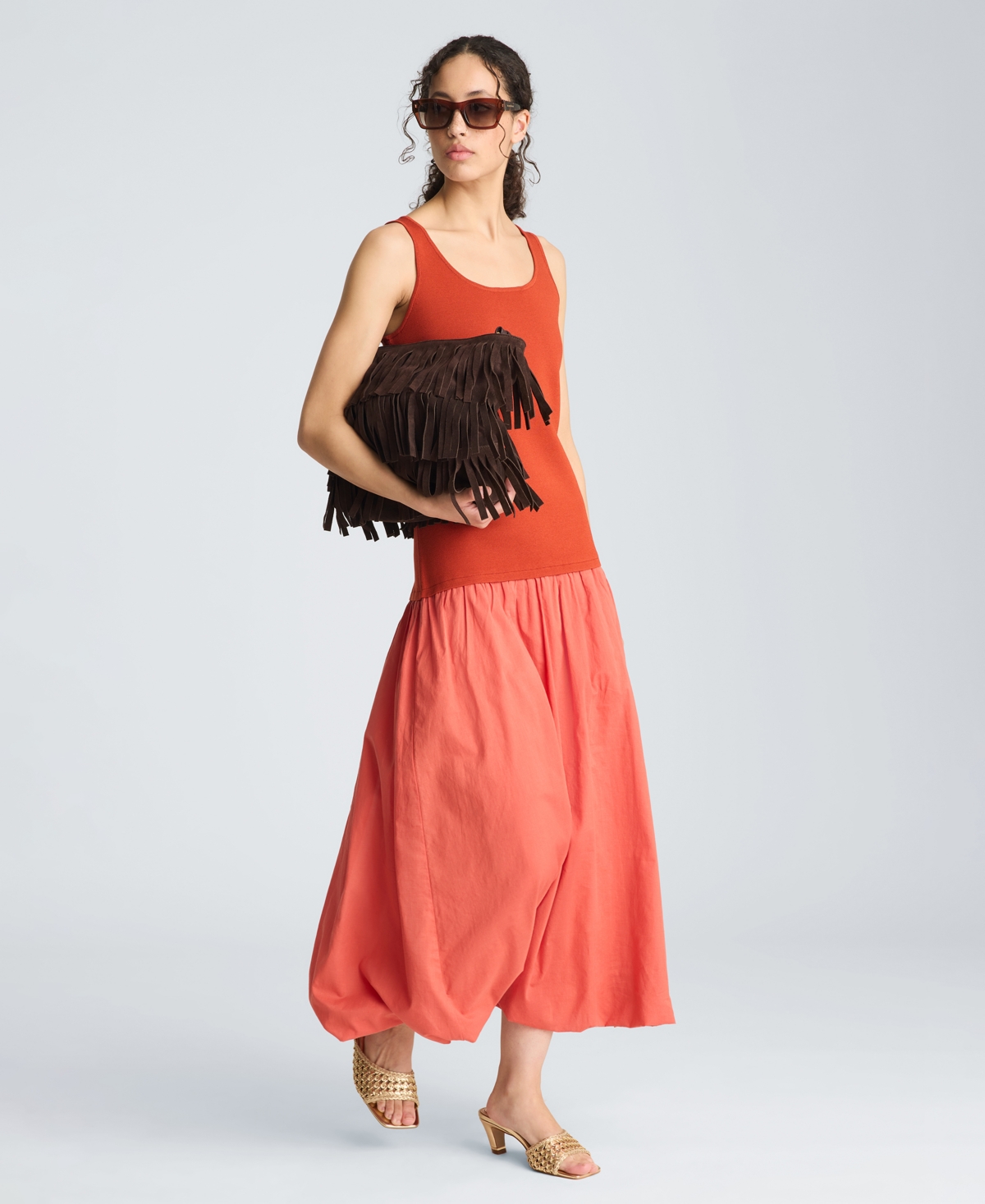 Click here for Kenneth Cole Womens Sleeveless Tank Midi Dress - T... prices