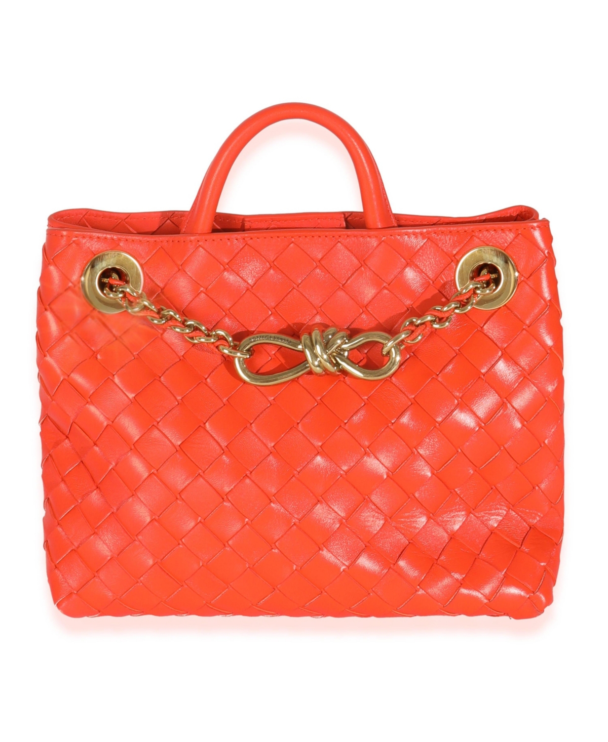Click here for Pre-Owned Bottega Veneta Orange Nappa Intrecciato... prices