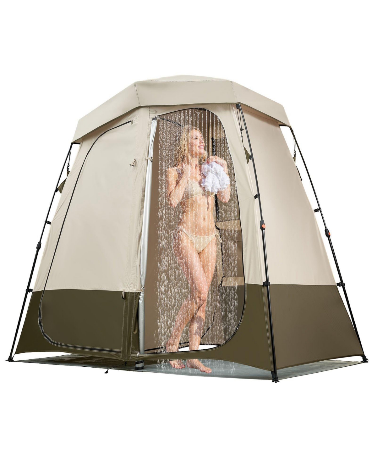 Click here for Mecale 2-Room Foldable Camping Shower Tent with Ca... prices