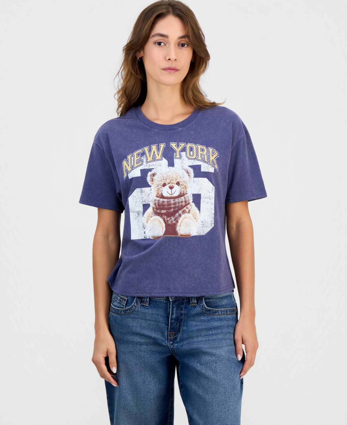 Click here for Rebellious One Juniors New York Bear Graphic T-Shi... prices
