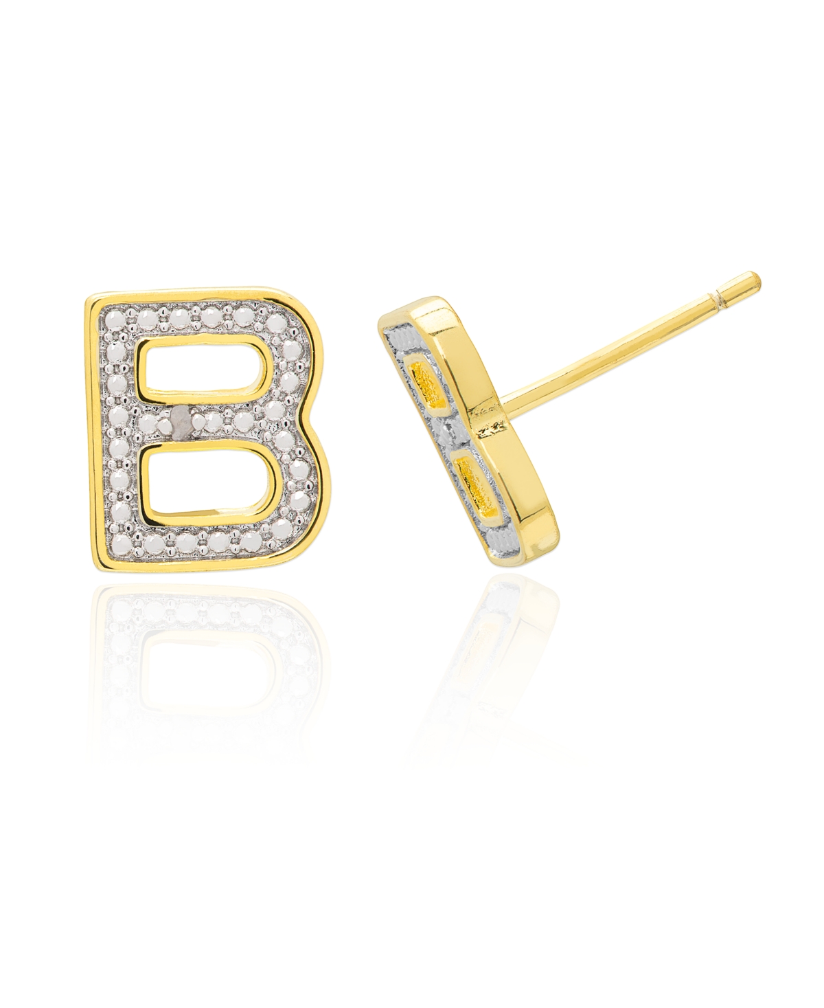 Click here for Macys Diamond Accent 0.01 ct. t. w. Initial S Stud... prices