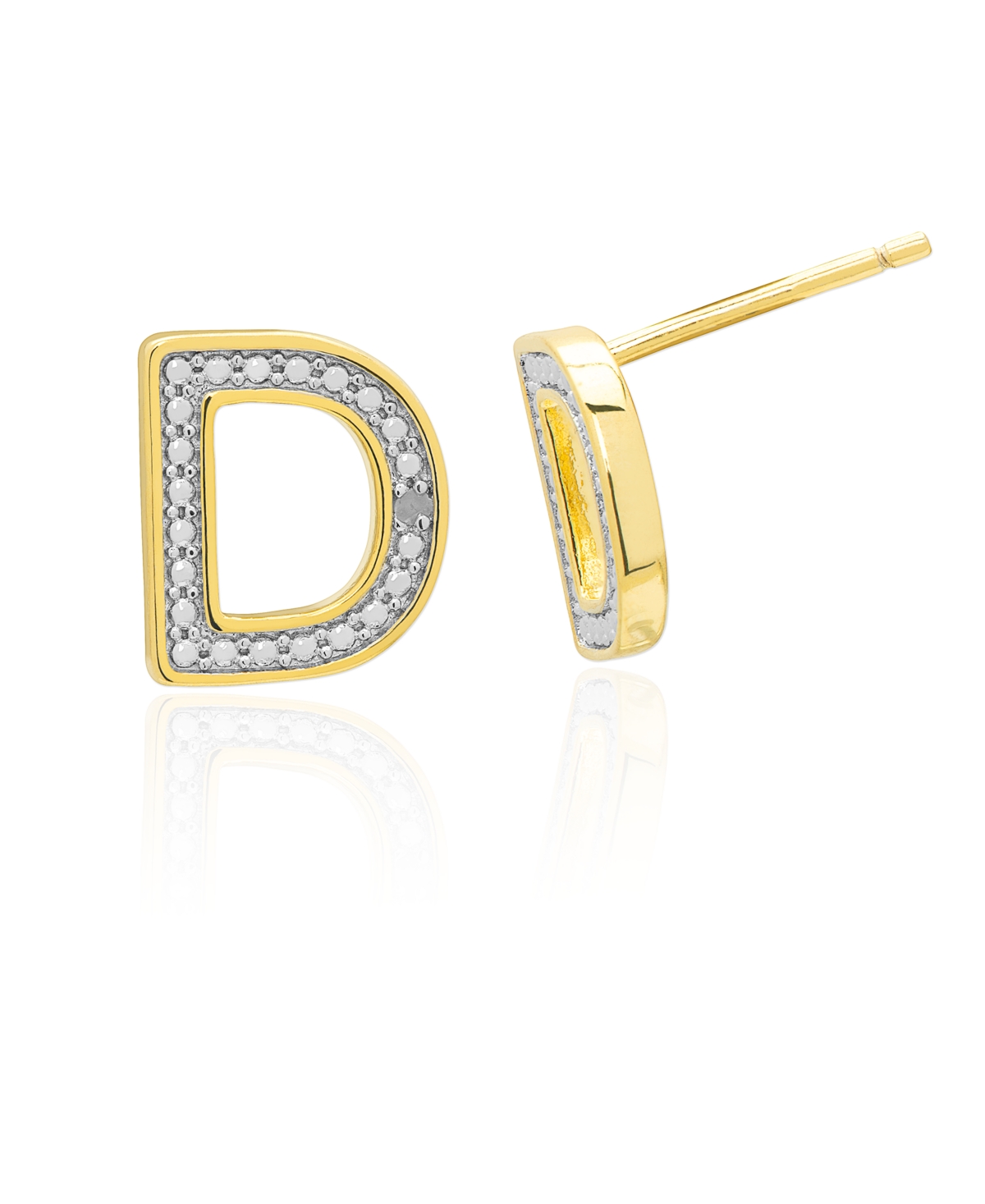 Click here for Macys Diamond Accent 0.01 ct. t. w. Initial S Stud... prices
