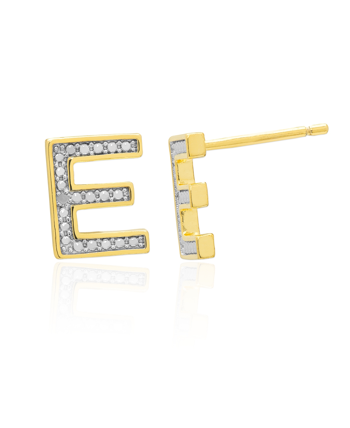 Click here for Macys Diamond Accent 0.01 ct. t. w. Initial S Stud... prices