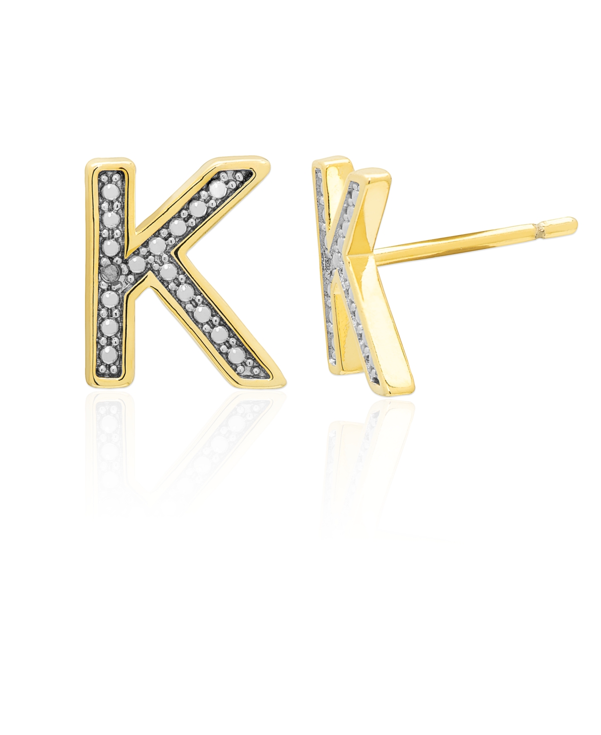 Click here for Macys Diamond Accent 0.01 ct. t. w. Initial S Stud... prices