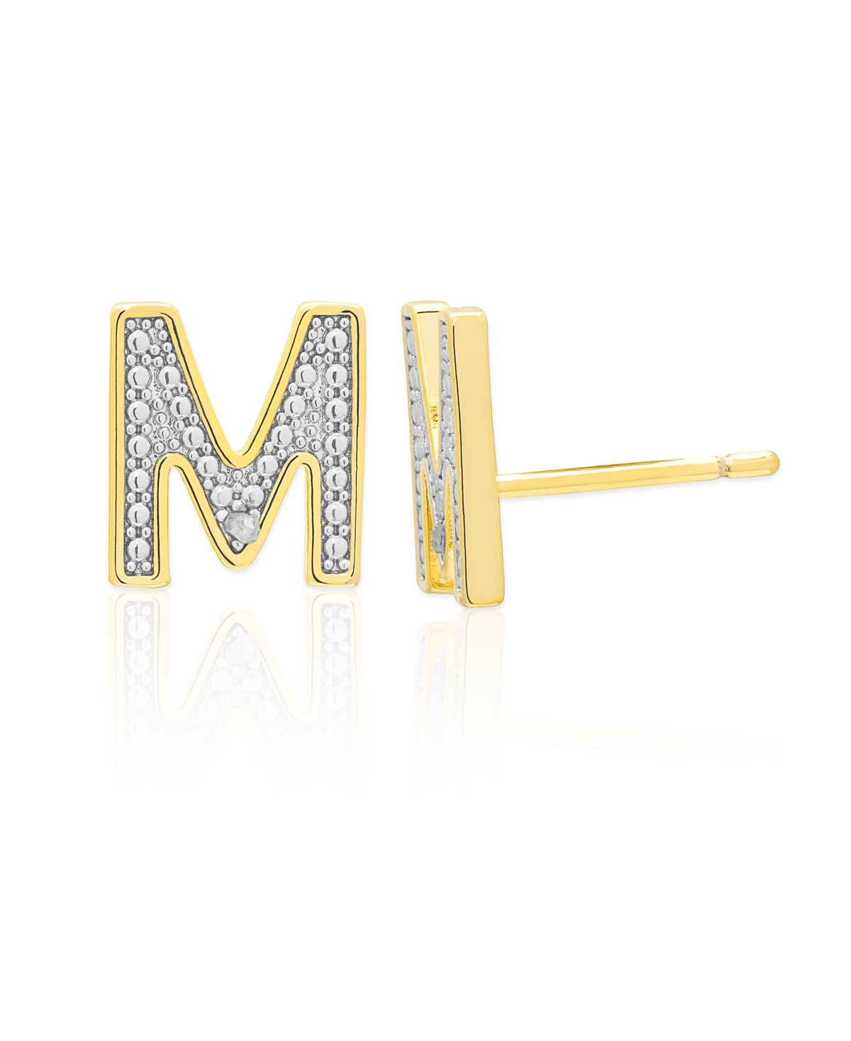 Click here for Macys Diamond Accent 0.01 ct. t. w. Initial S Stud... prices