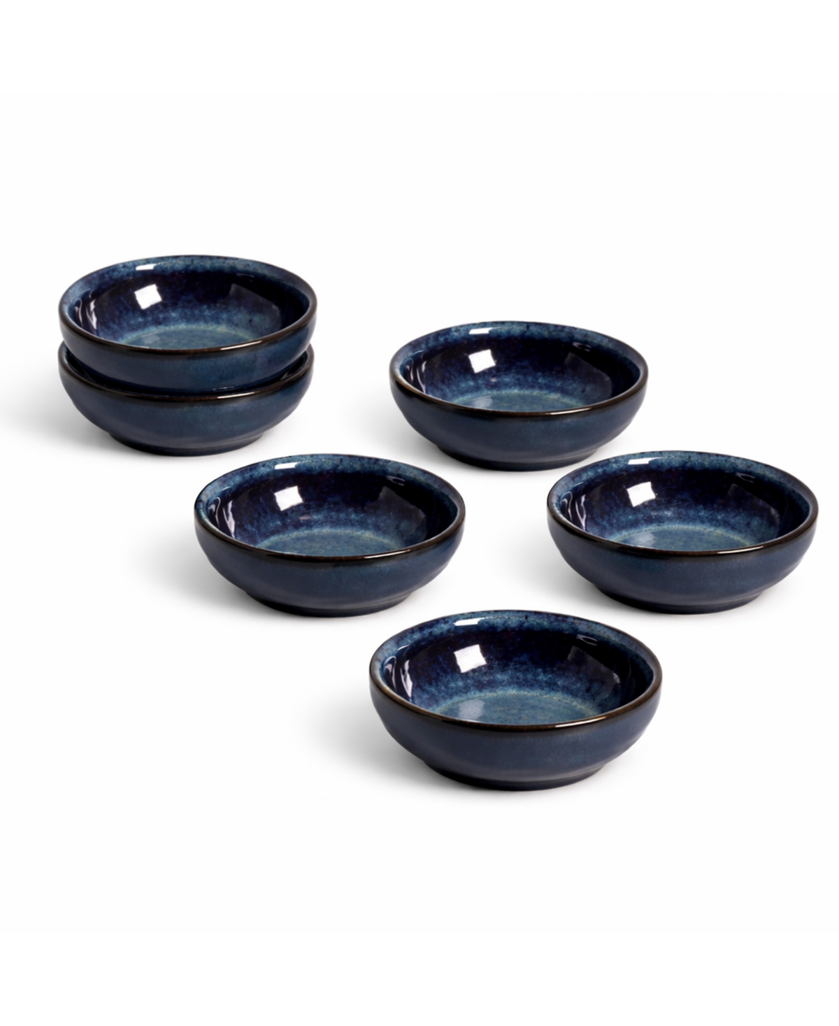 Porto Brasil Stoneware Ramekins  Set of 6 - Denim