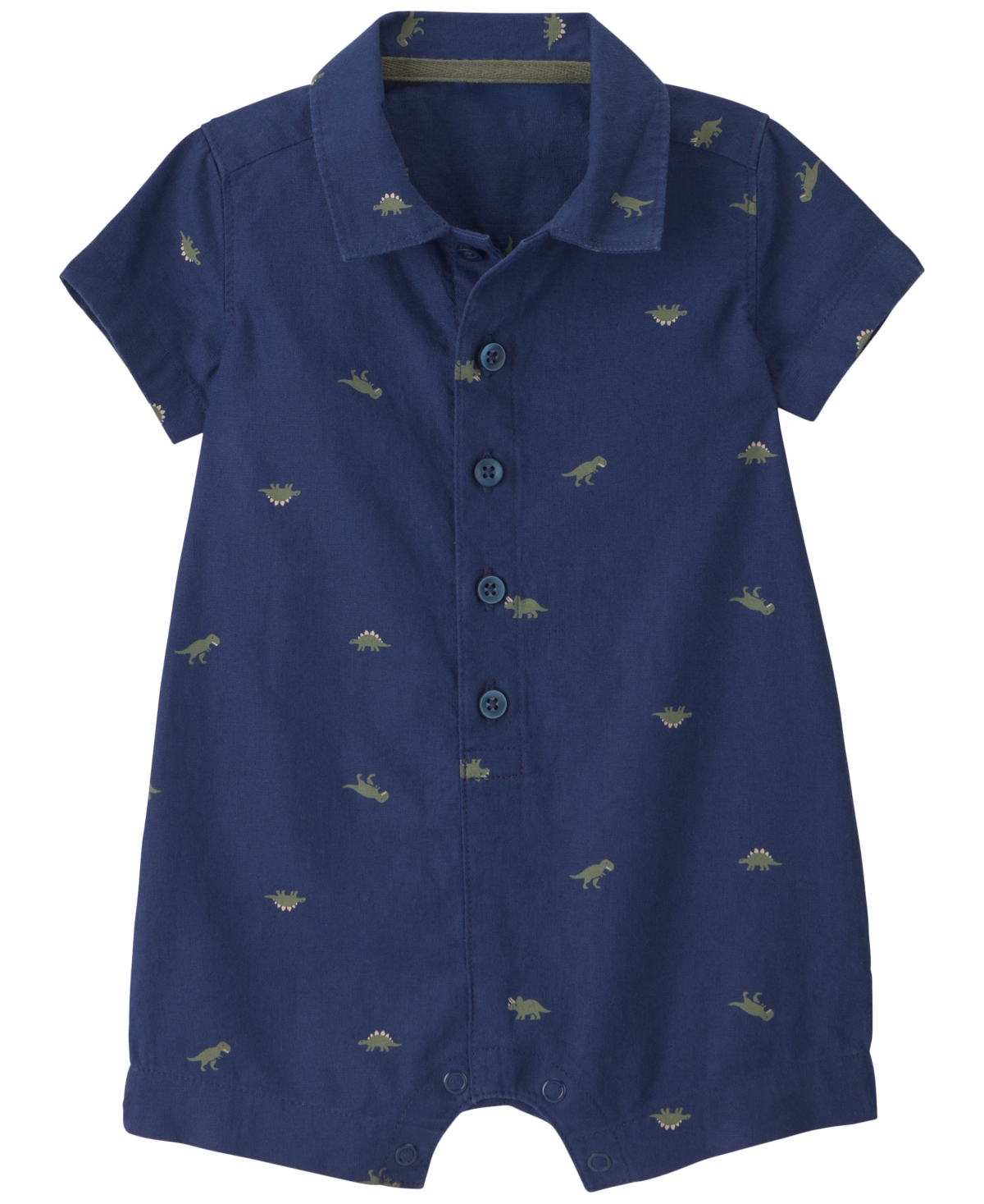 Click here for Carters Baby Boys Linen-Blend Short-Sleeve Romper... prices