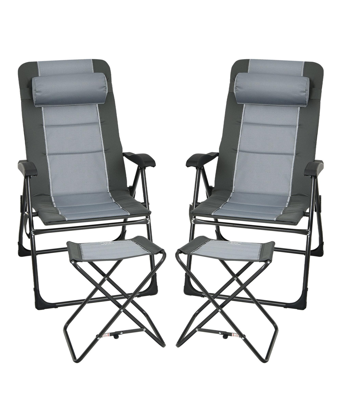 Click here for Gymax 4PCS Folding Patio Recliner Chair and Ottoma... prices