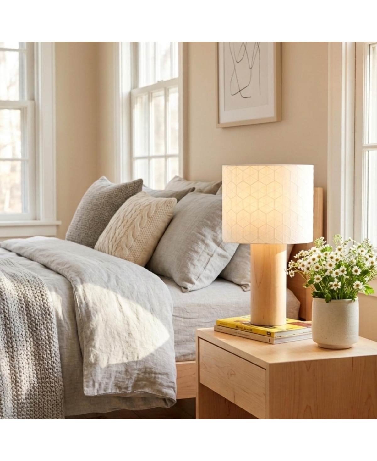 Click here for Decent Living Wooden Maple Table Lamp - Kumiko Pat... prices