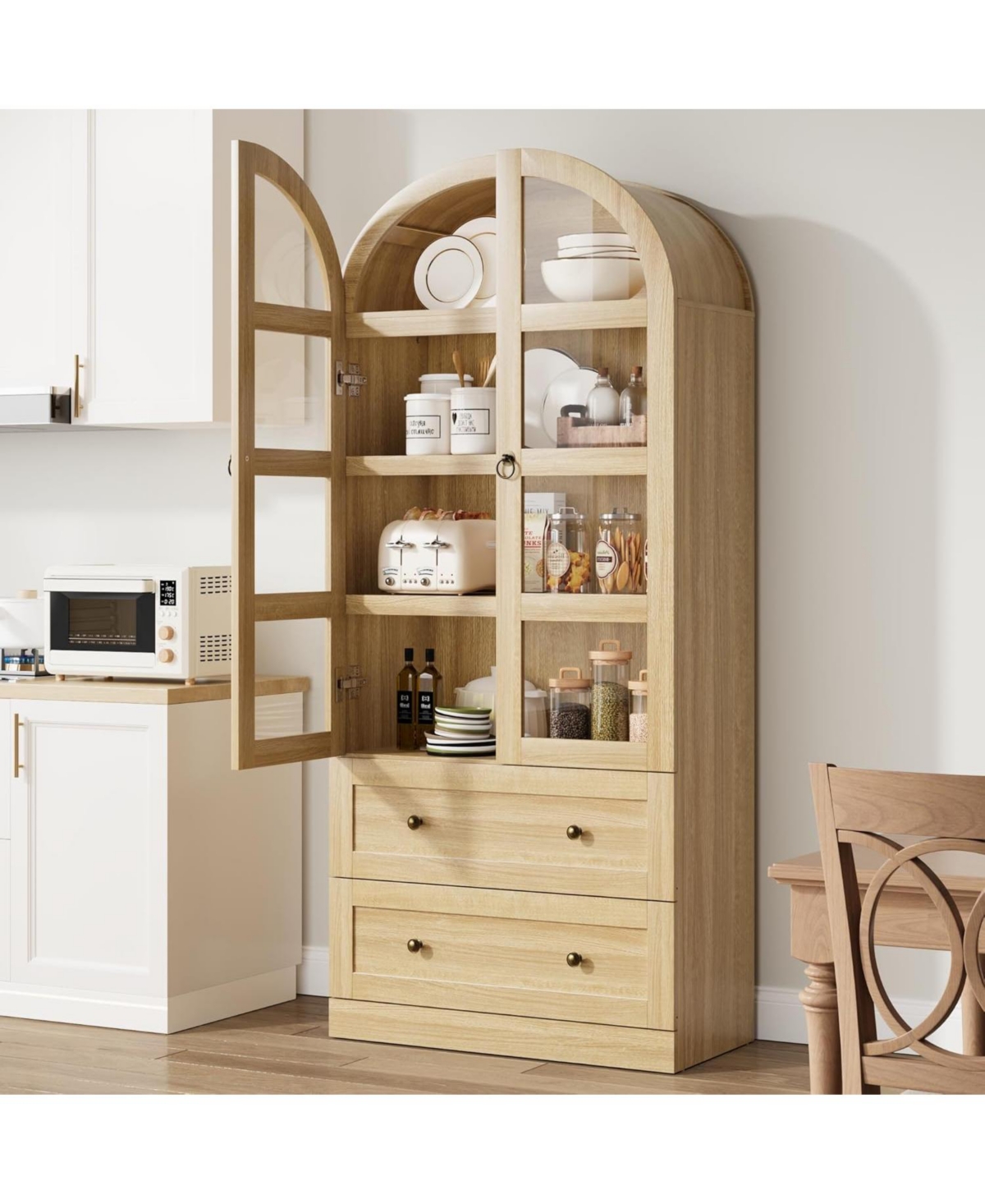 Click here for gaomon 72 Tall Arched Kitchen Pantry Cabinet - Far... prices