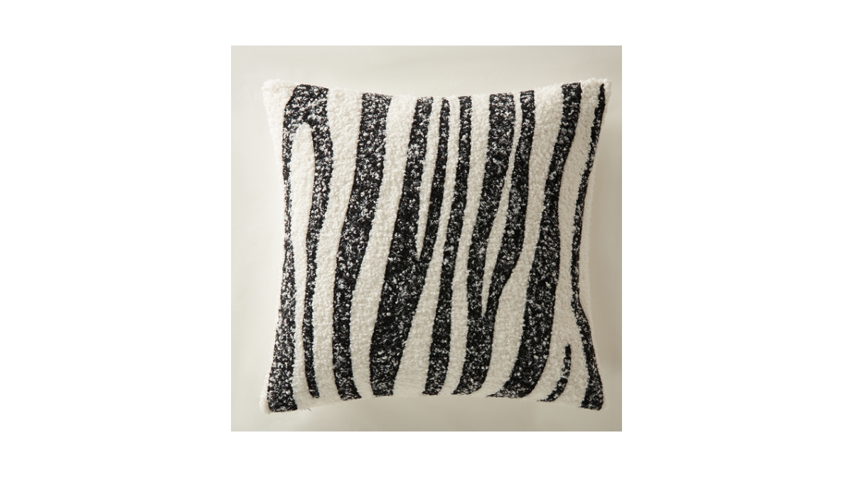 Click here for Z Gallerie Zebra Boucle Pillow - White prices