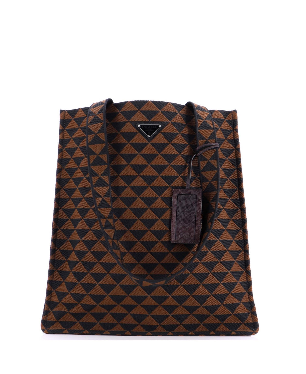 Click here for Pre-Owned Prada Symbole Shopper Tote Jacquard - Br... prices