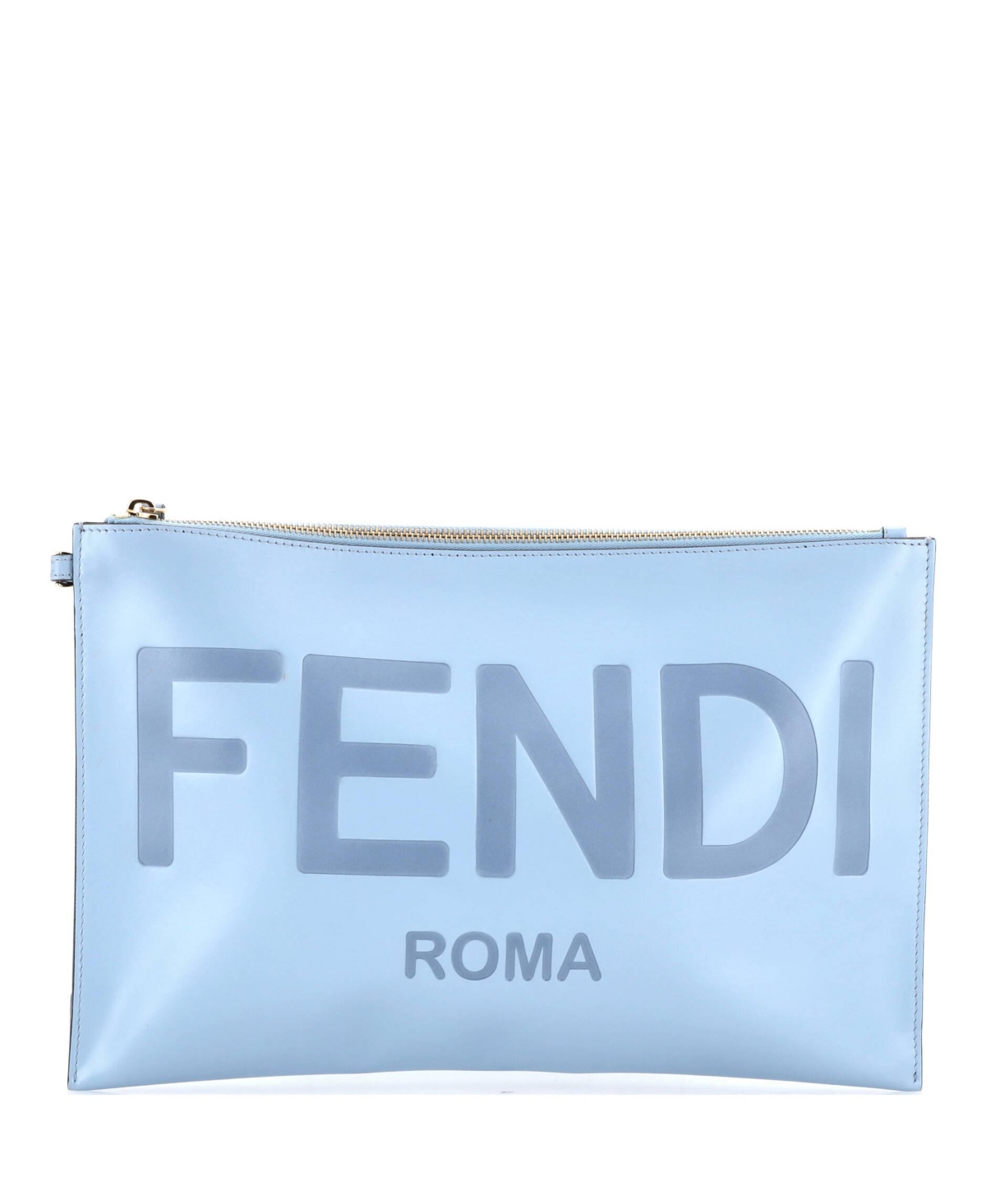 Click here for Pre-Owned Fendi Large Logo Flat Wristlet Pouch Emb... prices