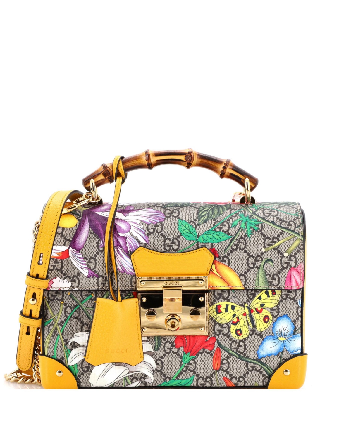 Click here for Pre-Owned Gucci Small Padlock Bamboo Shoulder Bag... prices