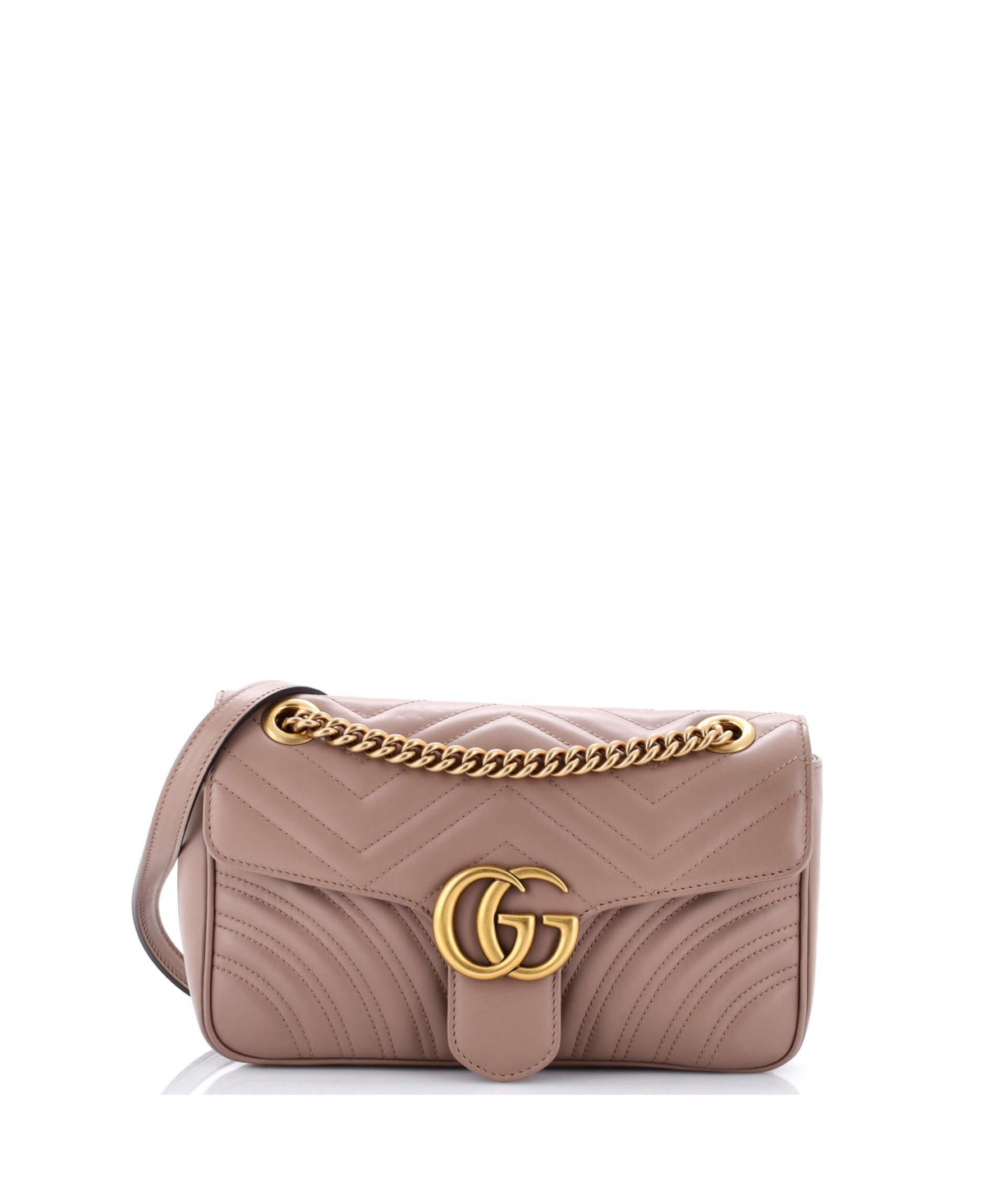 Click here for Pre-Owned Gucci Small Gg Marmont Flap Bag Matelass... prices
