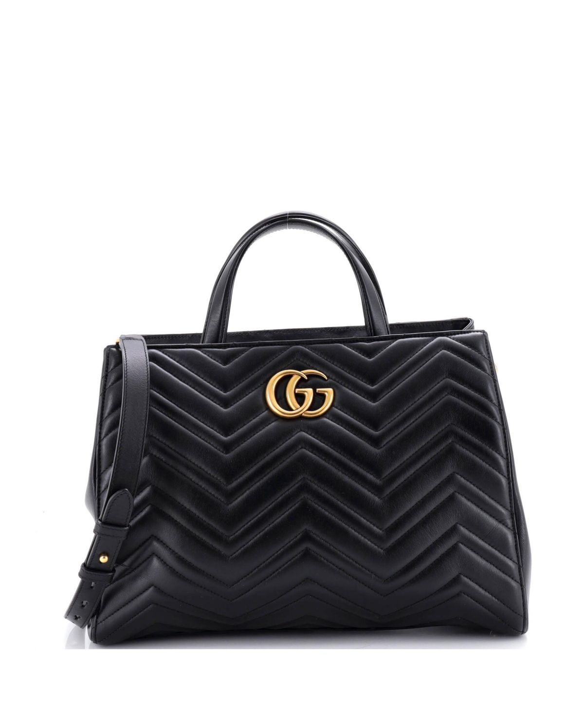 Click here for Pre-Owned Gucci Medium Gg Marmont Tote Matelasse L... prices