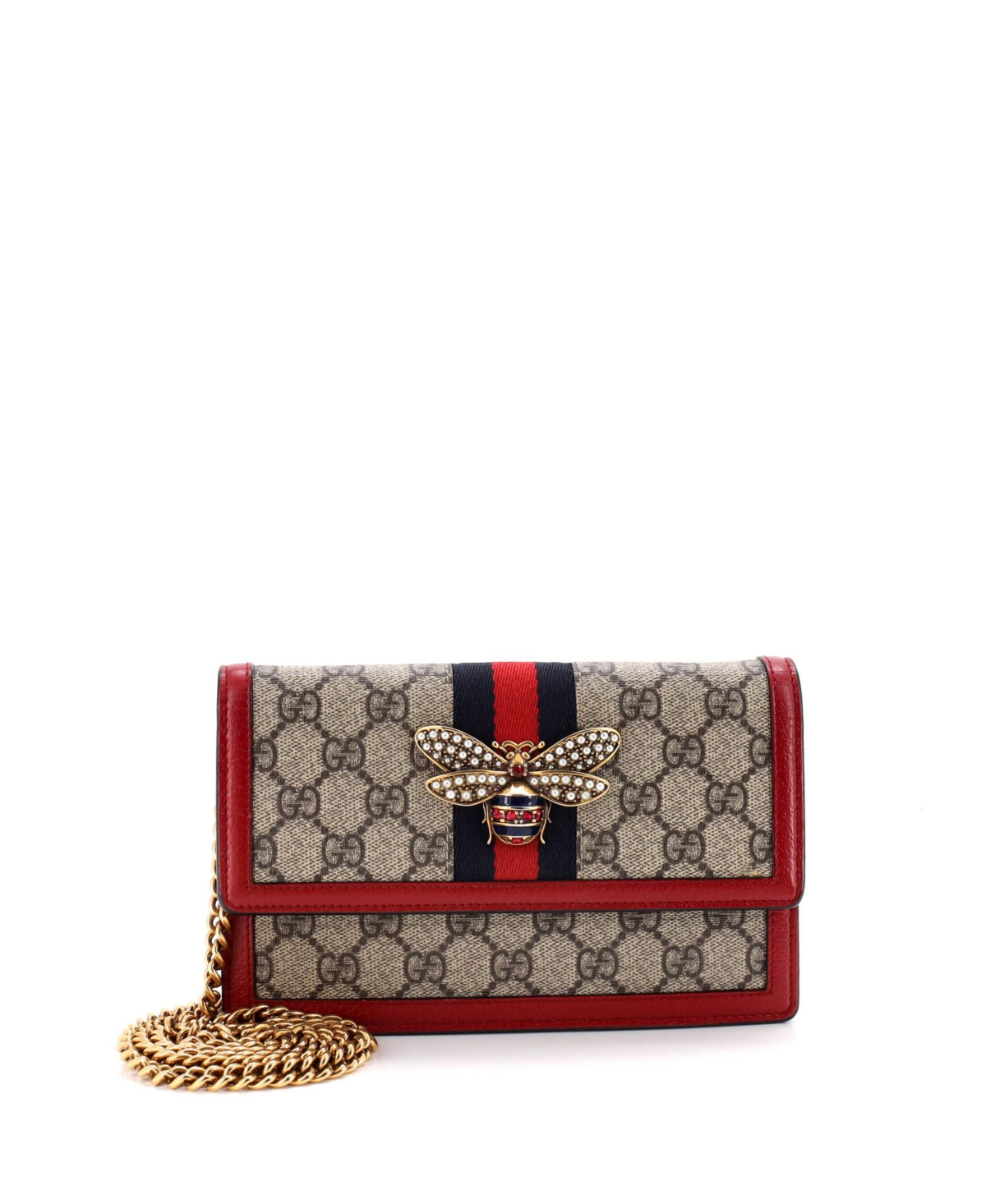 Click here for Pre-Owned Gucci Mini Queen Margaret Chain Wallet G... prices