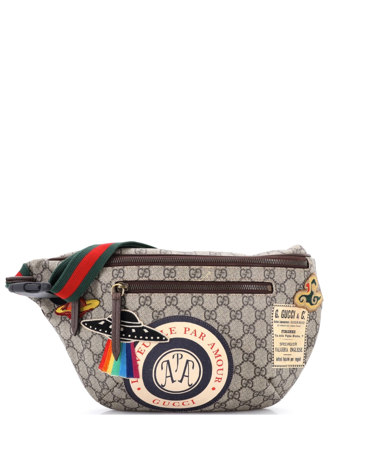 Click here for Pre-Owned Gucci Courrier Zip Belt Bag Gg Coated Ca... prices