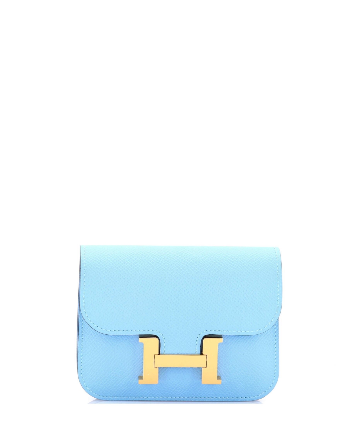Click here for Pre-Owned HERMES Constance Slim Wallet Epsom - Blu... prices
