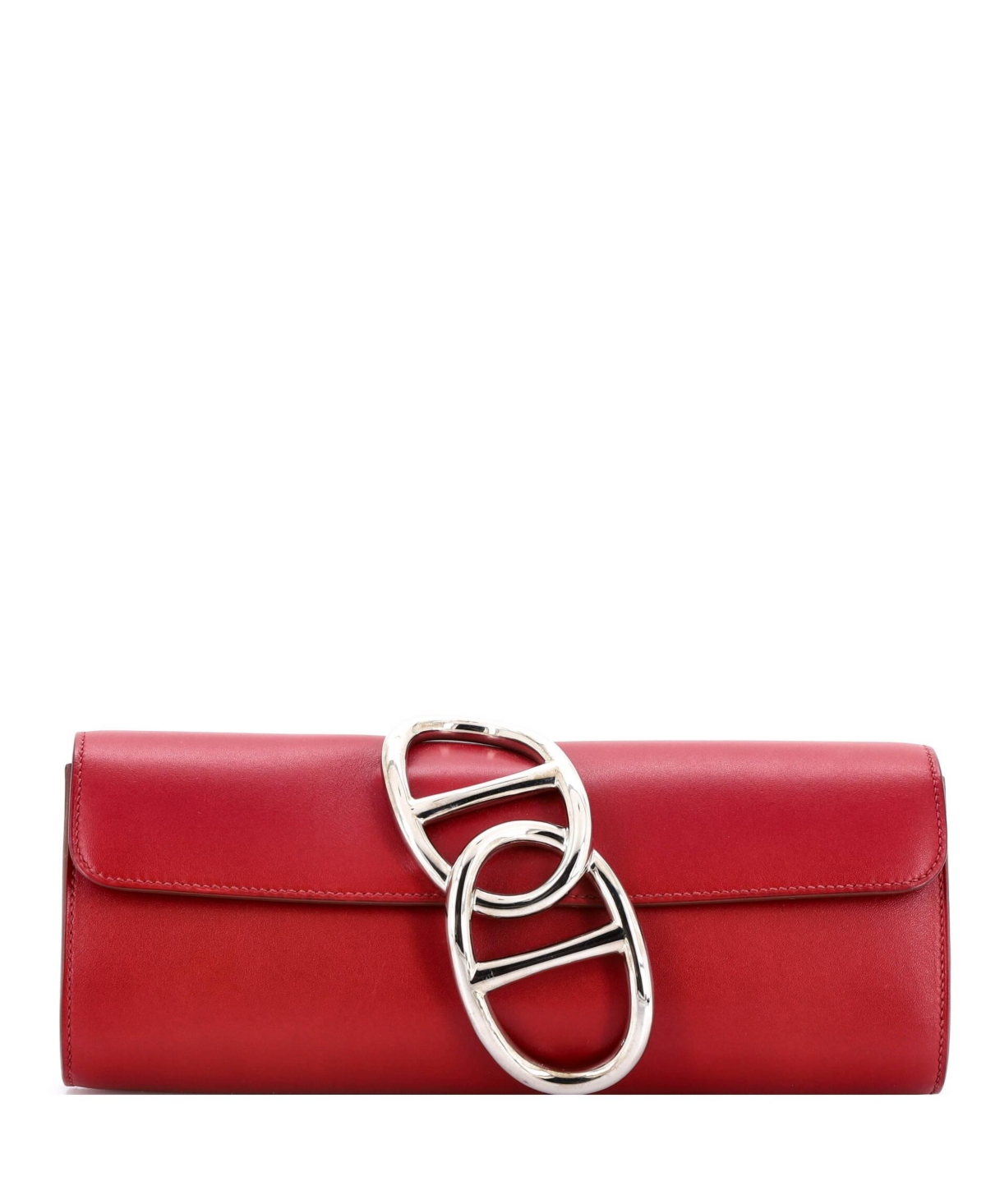 Click here for Pre-Owned HERMES Egee Clutch Tadelakt - Red prices