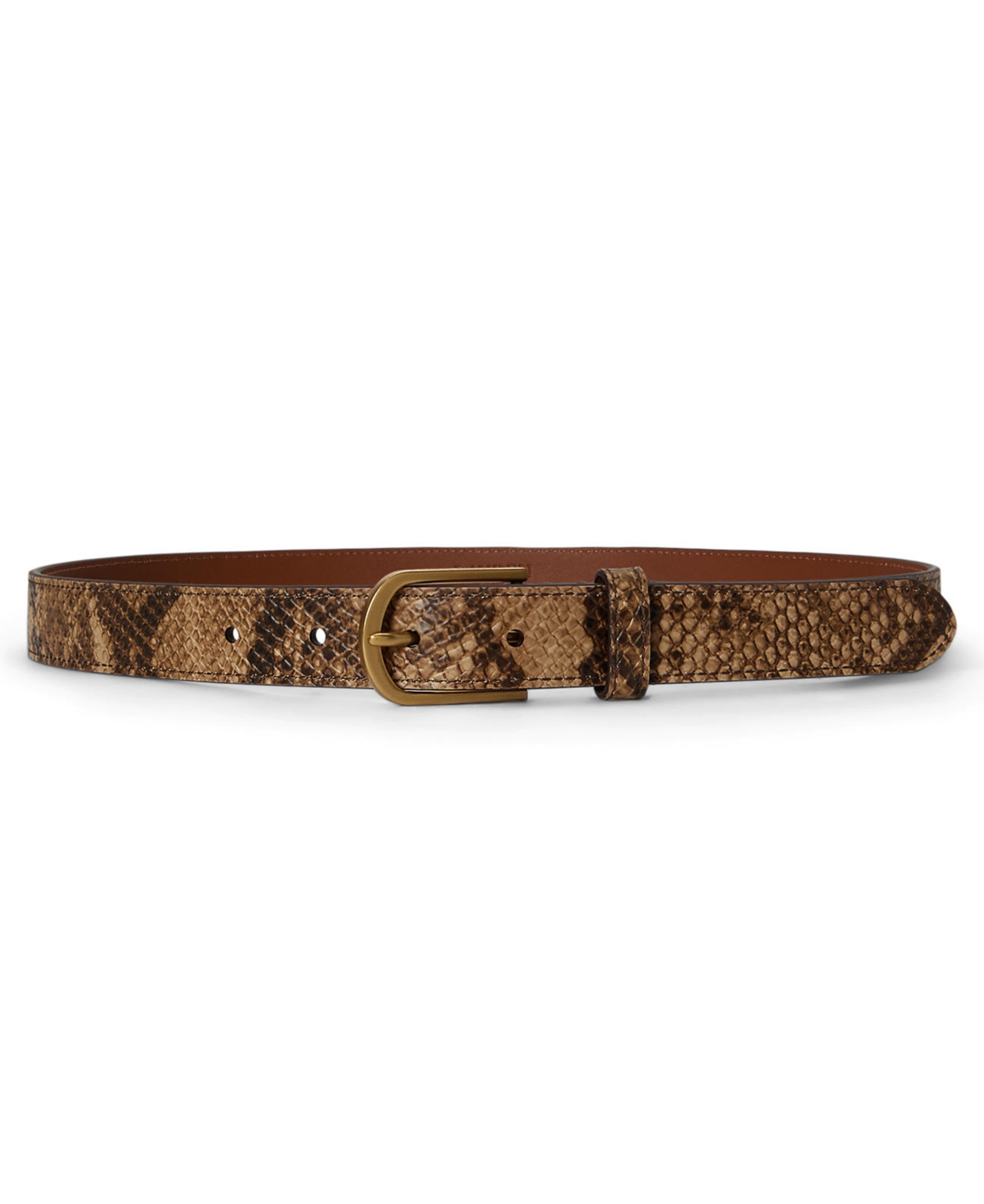 Click here for Lauren Ralph Lauren Python-Embossed Leather Belt -... prices