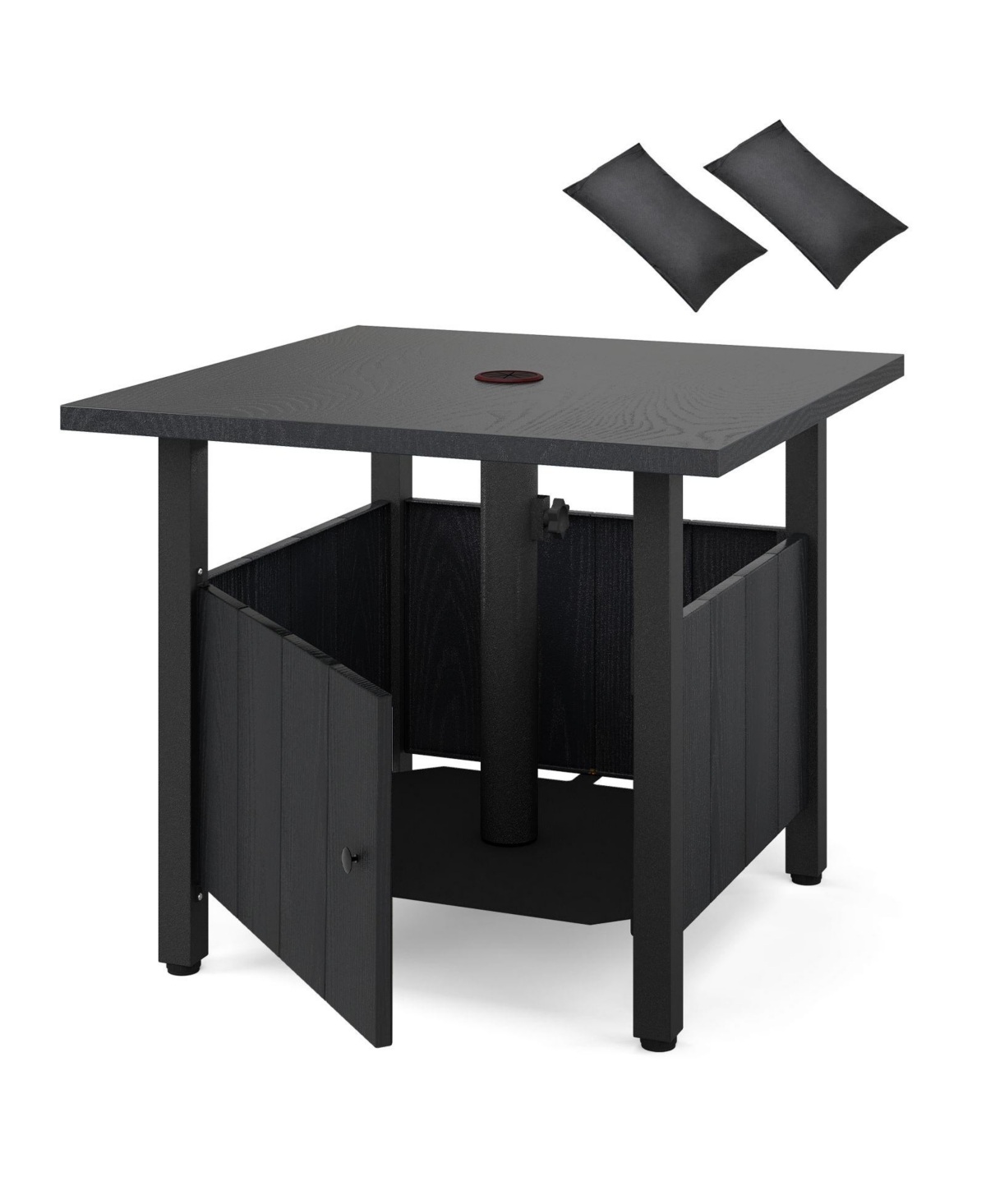 Click here for Gouun Patio Umbrella Side Table with Storage Door... prices