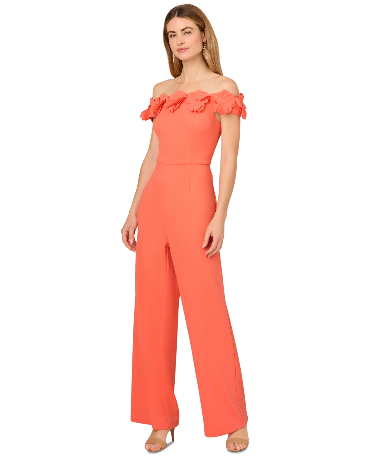 Click here for Adrianna Papell Womens Off Shoulder Jumpsuit - Cor... prices