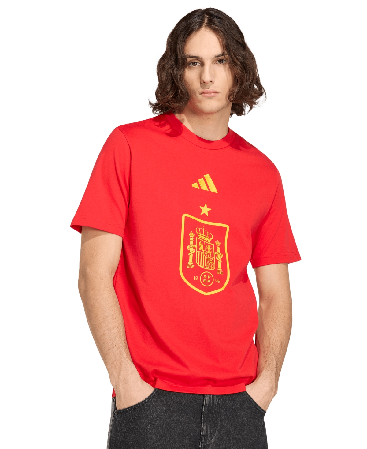 Click here for adidas Mens Spain Graphic T-Shirt - Red prices