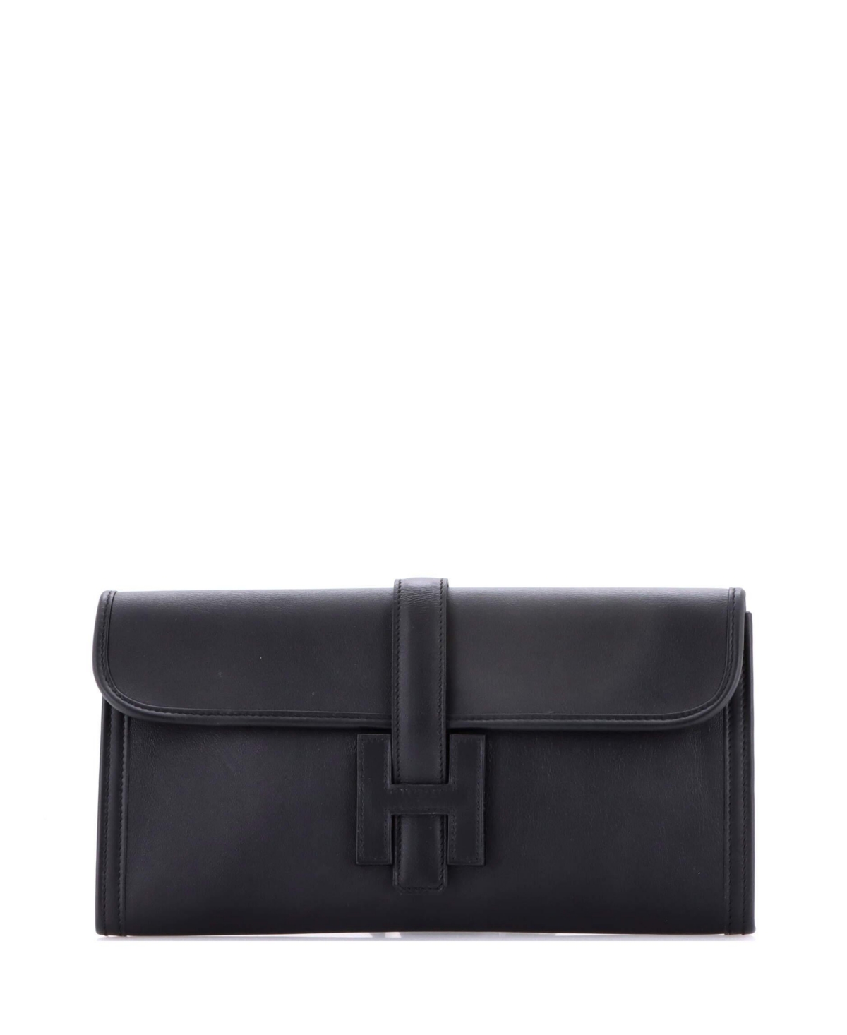 Click here for Pre-Owned HERMES 29 Jige Elan Clutch Swift - Black prices