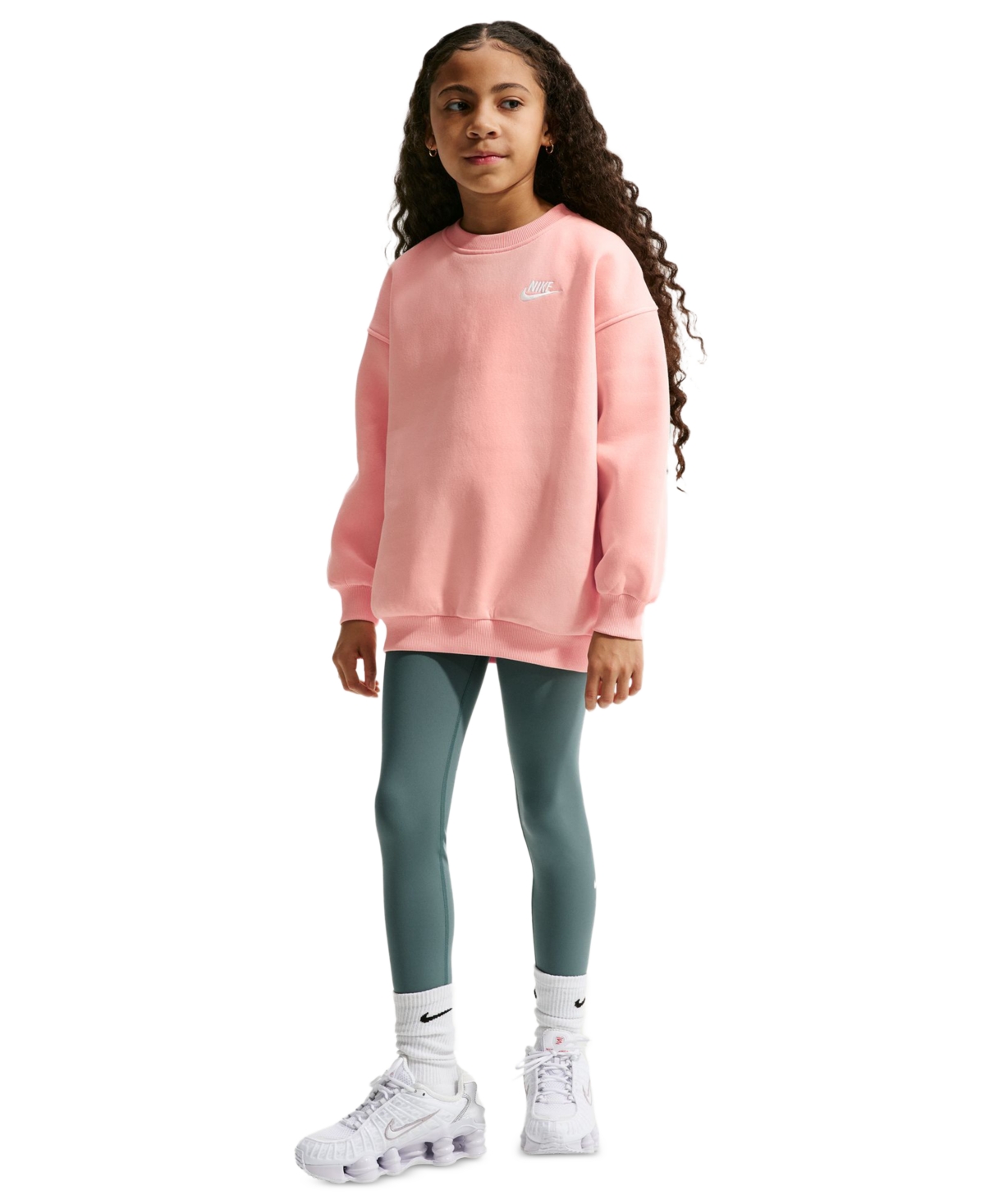 Click here for Nike Big Girls 7-16 Sportswear Club Fleece Oversiz... prices