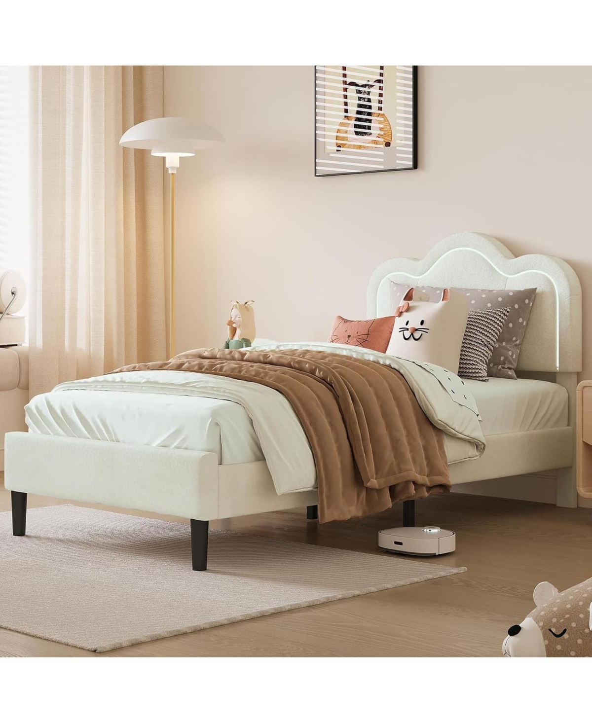 Click here for gaomon Twin Smart Led Bed Frame with Adjustable He... prices