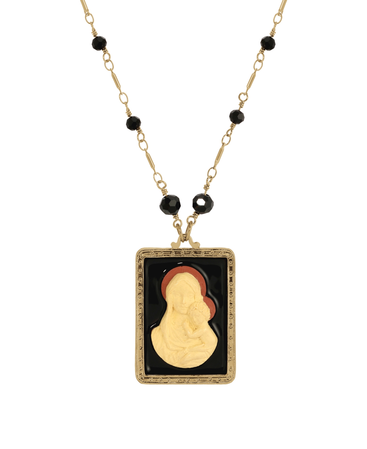 Click here for Symbols of Faith 14k Gold Dipped Square Mary Child... prices