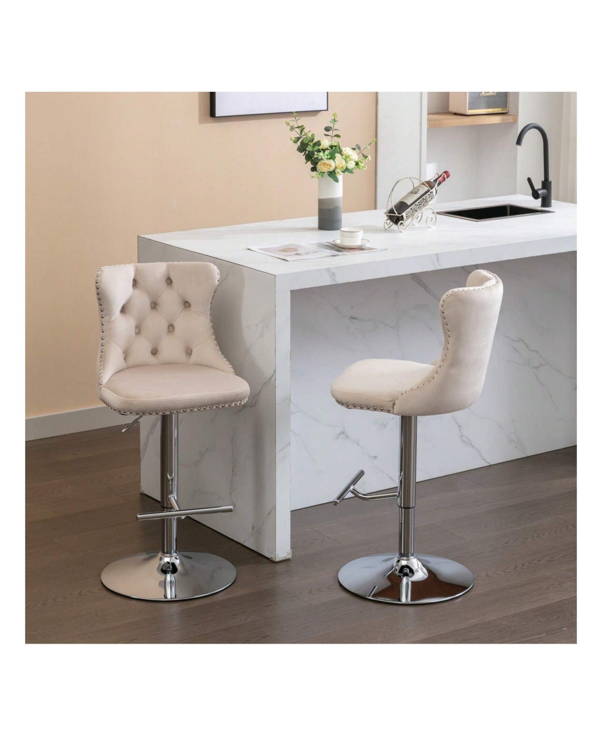 Click here for gaomon Dining Chair Bar Stools Set Of 2 Armless 36... prices