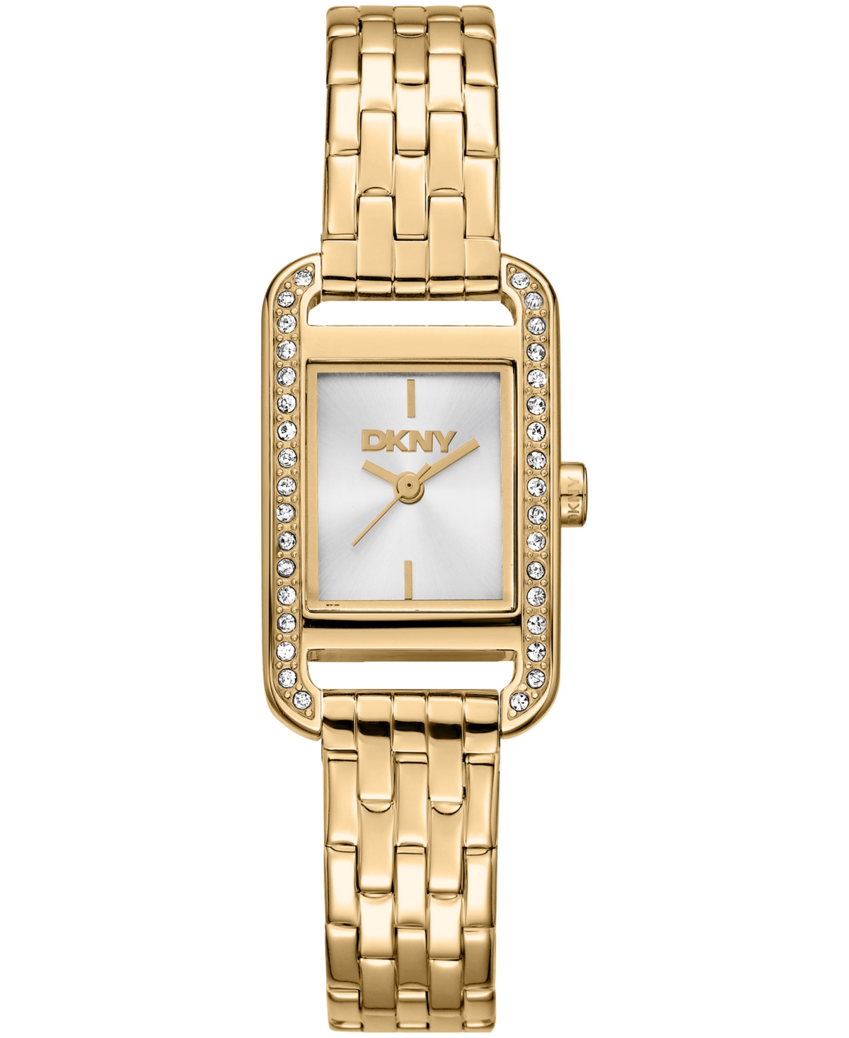 Click here for Dkny Womens Signature Shape Quartz Gold-Tone Stain... prices