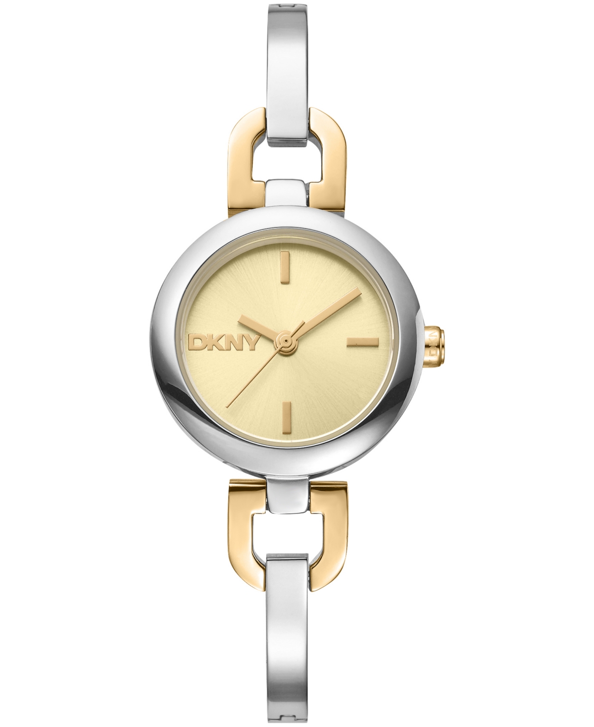 Click here for Dkny Womens Half Bangle Quartz Two-Tone Stainless... prices