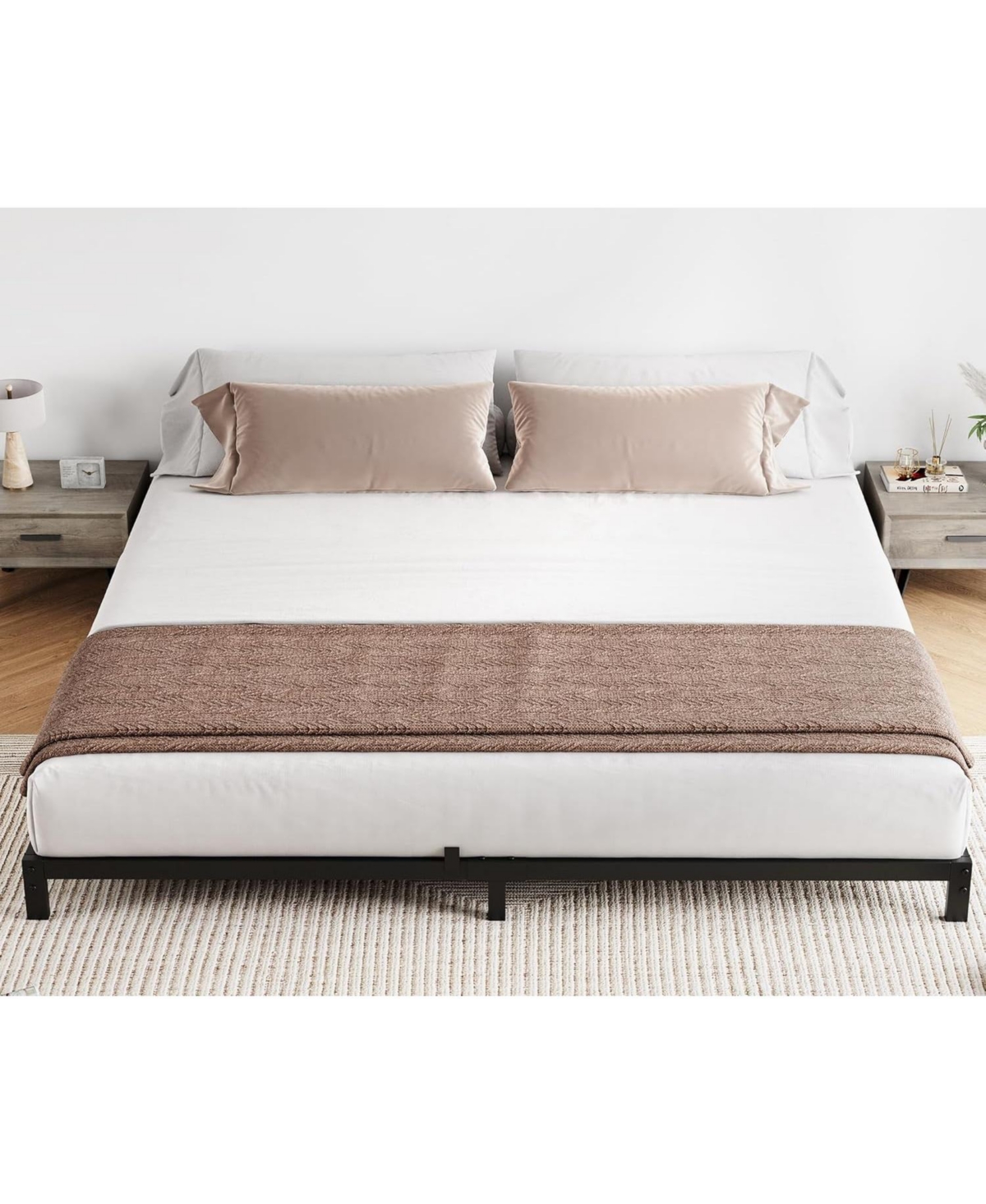 Click here for gaomon 6-Inch Low Profile Metal Platform Bed Frame... prices