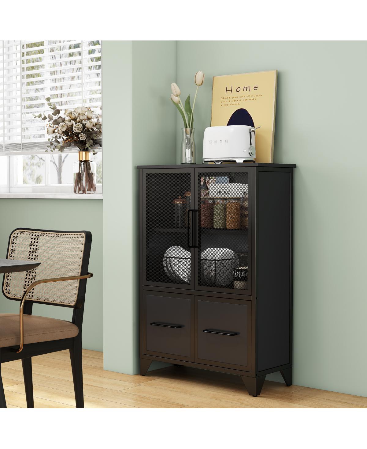 Click here for Streamdale Furniture Metal Storage Cabinet with 4... prices
