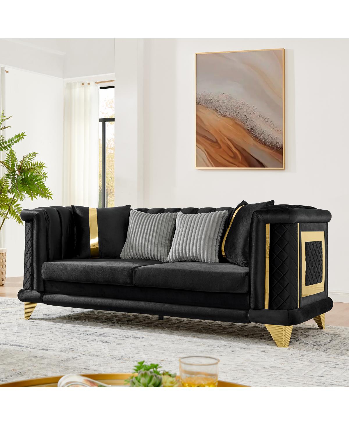 Click here for Streamdale Furniture 89 Velvet 3-Seater Luxury Sof... prices