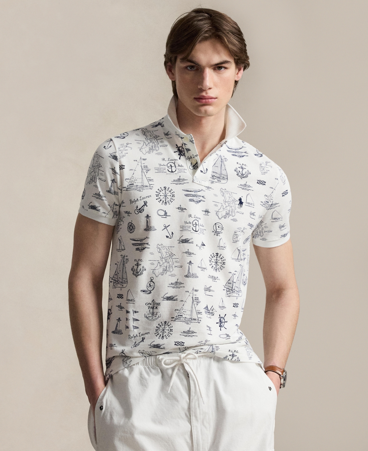 Click here for Polo Ralph Lauren Mens Classic-Fit Nautical Mesh P... prices
