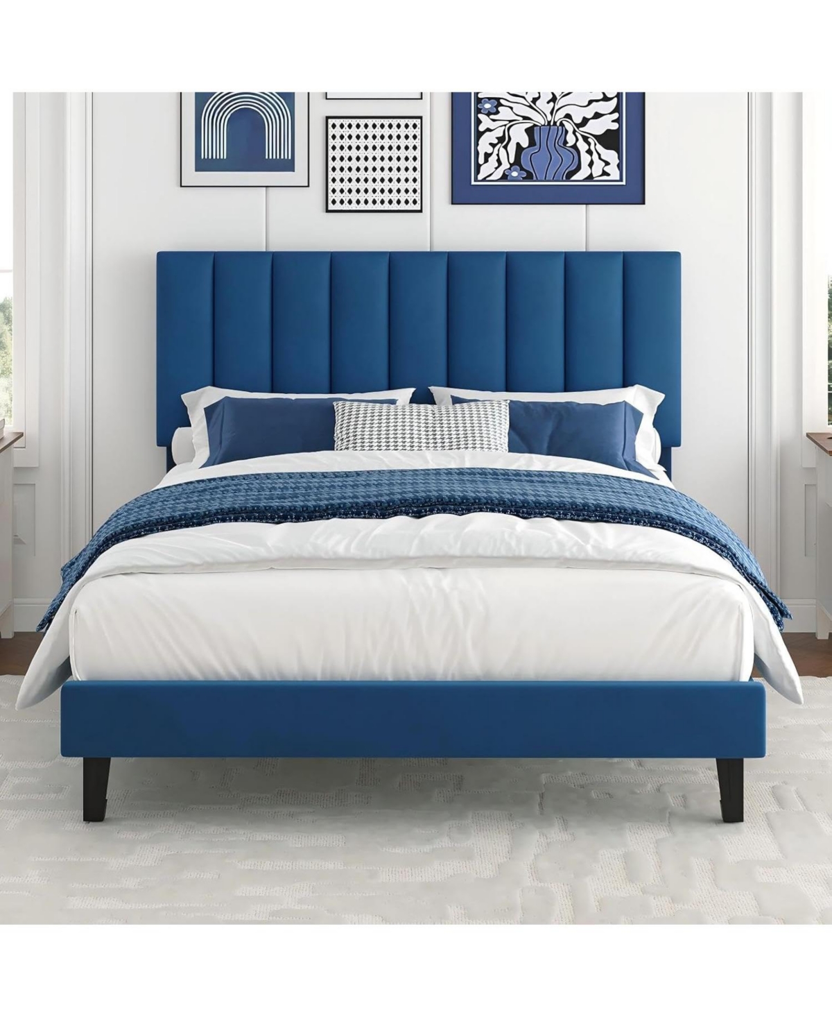 Click here for gaomon Bed Frame  Upholstered Platform Bed with Ad... prices