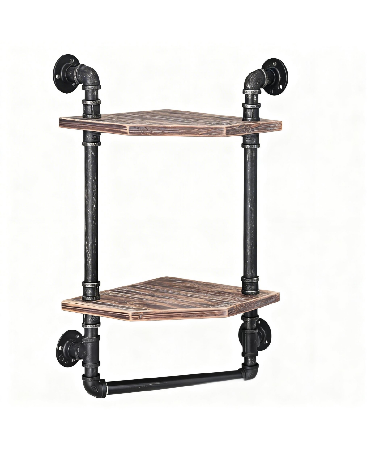 Click here for Yigii Industrial Pipe Shelf Rustic Corner Metal Wo... prices