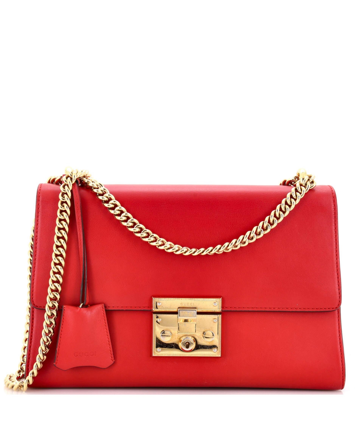 Click here for Pre-Owned Gucci Medium Padlock Shoulder Bag Leathe... prices