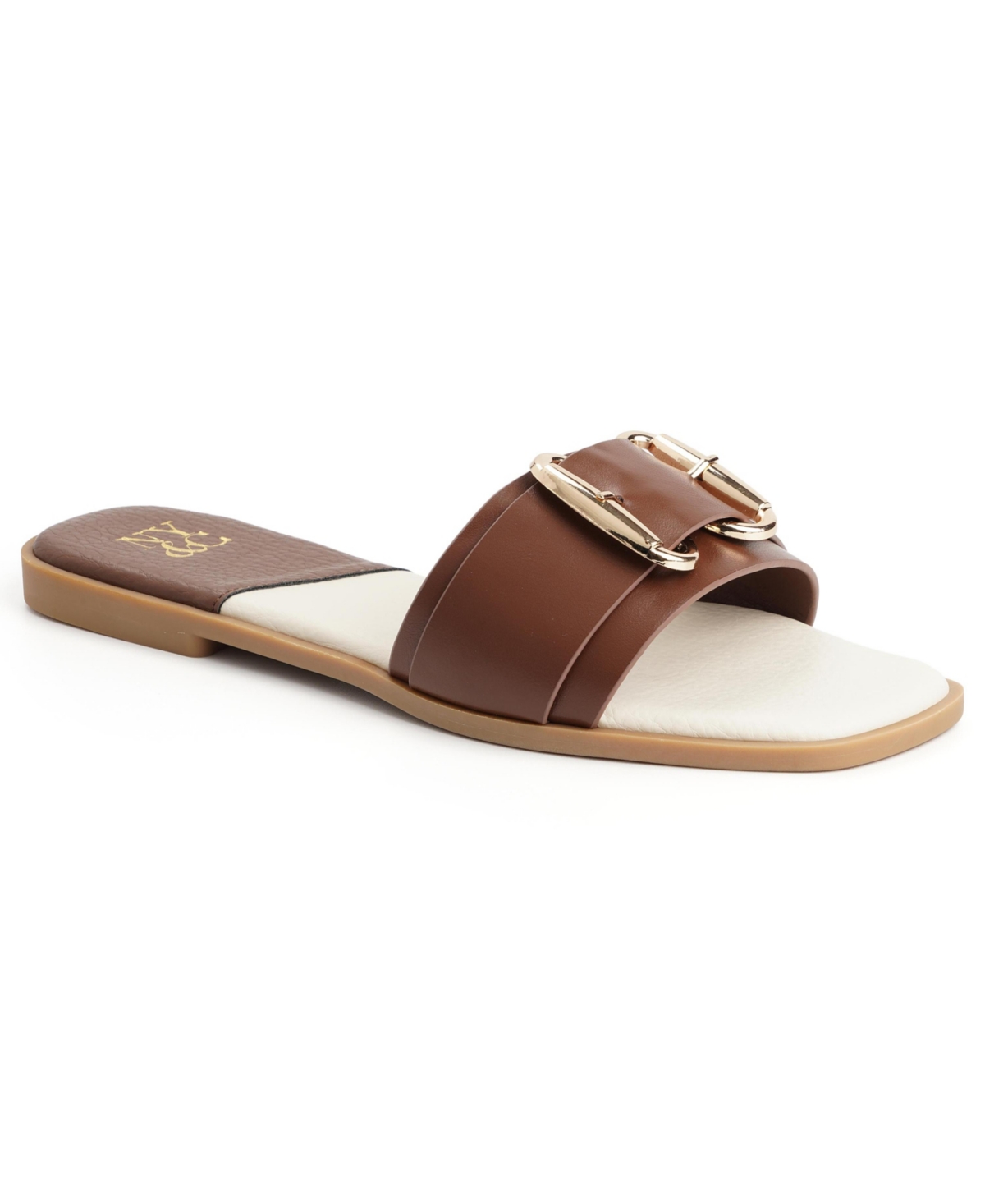 Click here for New York & Company Womens Wenda Slides Sandals - B... prices