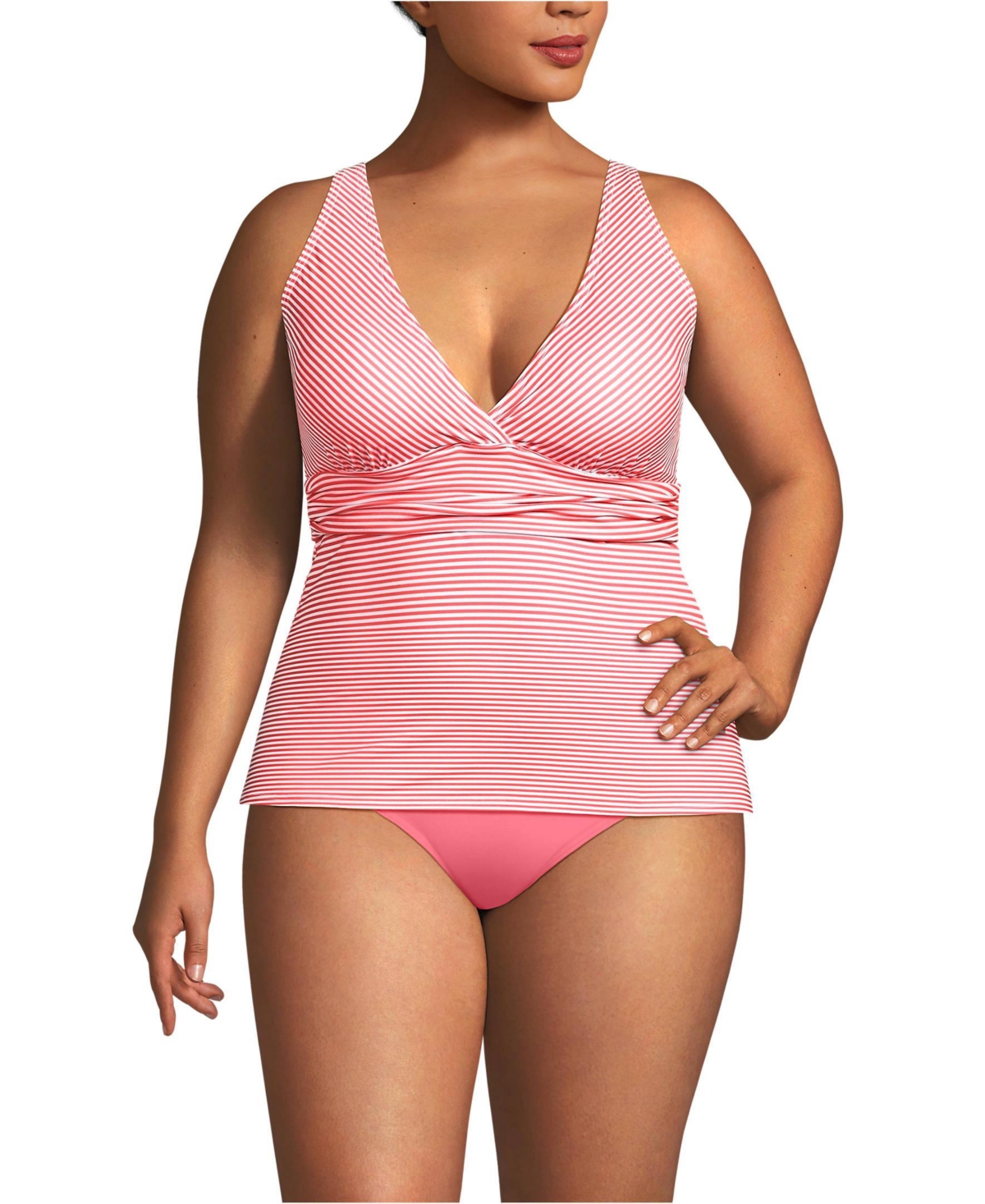 Click here for Lands End Plus Size V-Neck Plunge X Back Tankini T... prices
