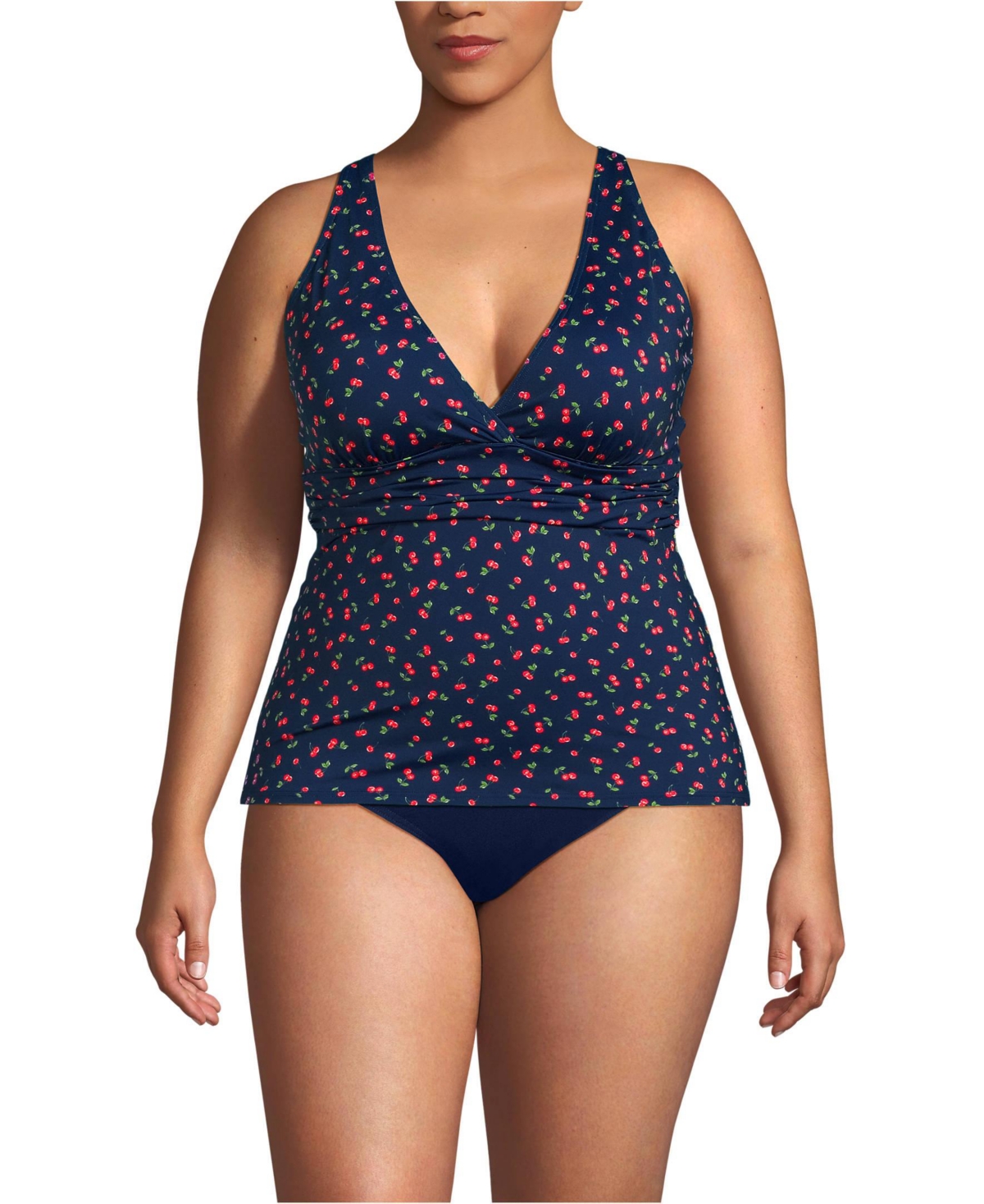 Click here for Lands End Plus Size V-Neck Plunge X Back Tankini T... prices