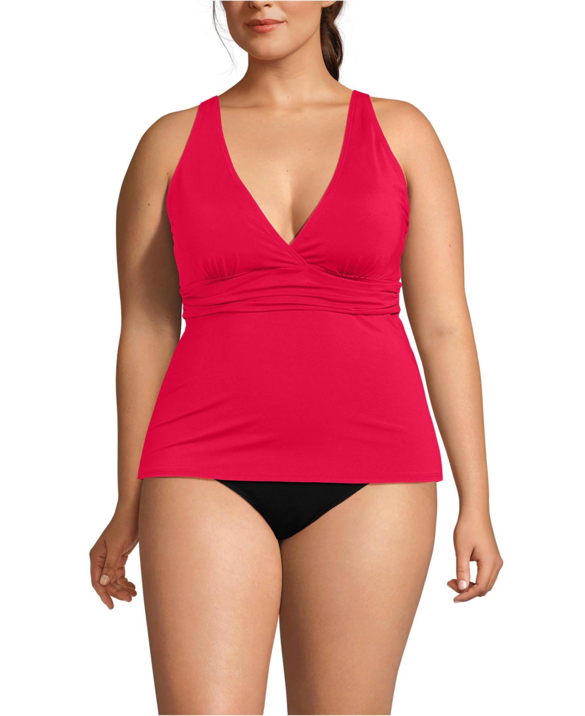 Click here for Lands End Plus Size V-Neck Plunge X Back Tankini T... prices